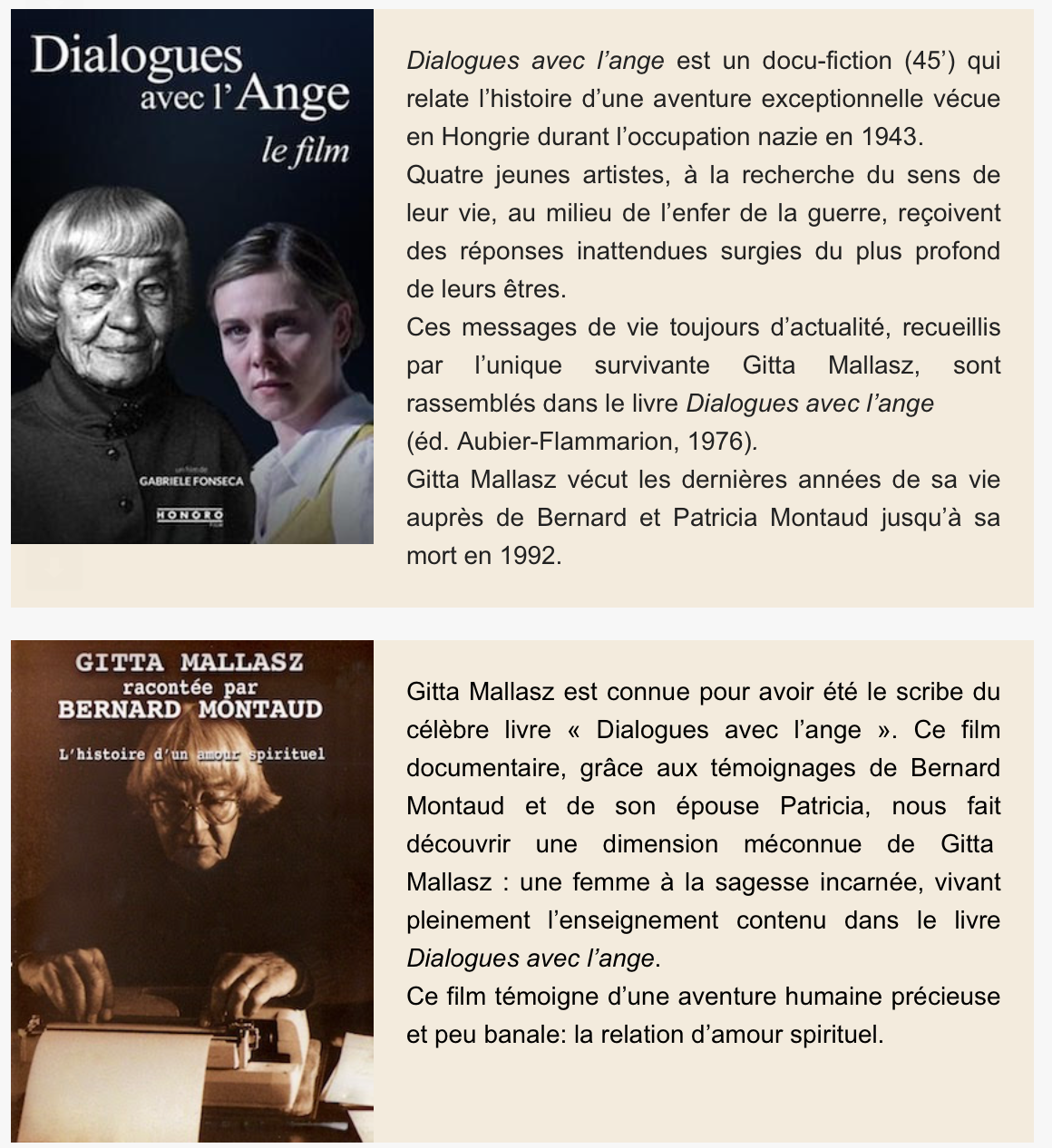 Diffusion GRATUITE – Films autour des Dialogues avec l’ange